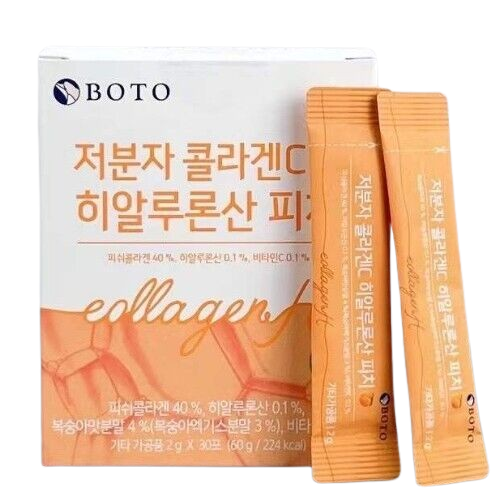 Boto, Small Molecular Collagen C Hyaluronic Acid Peach, 2g x 30 Sachet